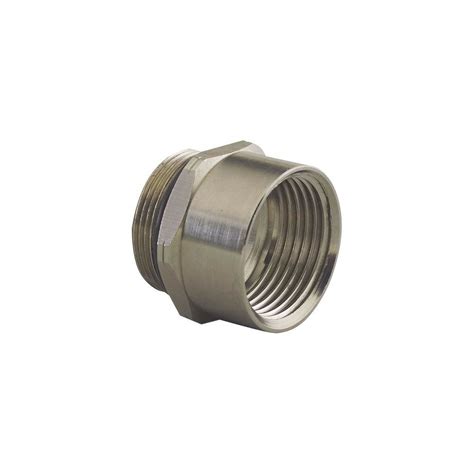 Theaded Adapter M Iso Thread Nickel Plated Alum External Thread M50 Internal Thread 1 1 2