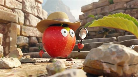 3d Apple Illustration Ai Generated Image
