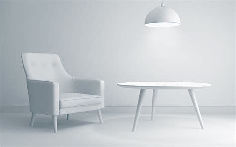 가죽 안락의 자 천장 램프와 사이드 테이블 인테리어 3 차원 렌더링 0명에 대한 스톡 사진 및 기타 이미지 0명 3차원 형태 가구 Istock