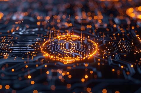 premium photo view of quantum computing concept with qubit icon 3d