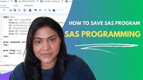 How To Save Program In Sas Youtube