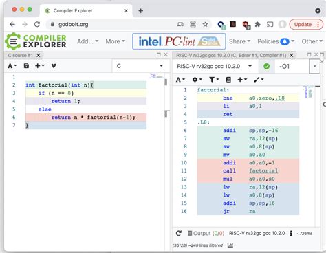 Compiler Explorer Riscv Info