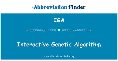 Iga Significa Algoritmo Genético Interactivo Interactive Genetic Algorithm