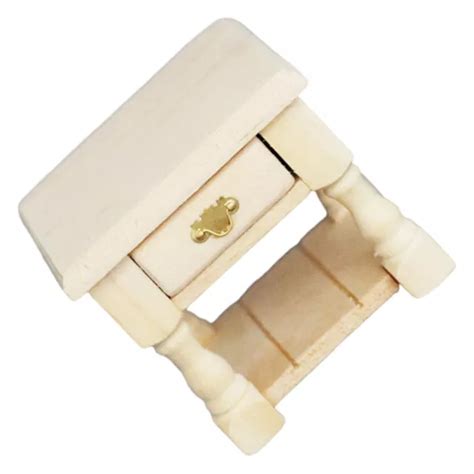 Mini House Adornment Miniature Bedside Table Mini Night Table Ornament
