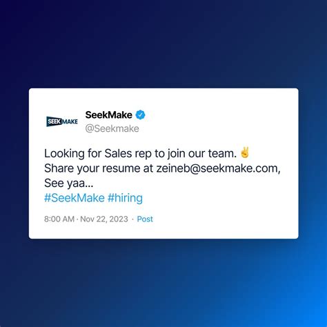 Seekmake On Linkedin Internshipopportunity Salesinternship Joinseekmake Pfe Pfe2024…
