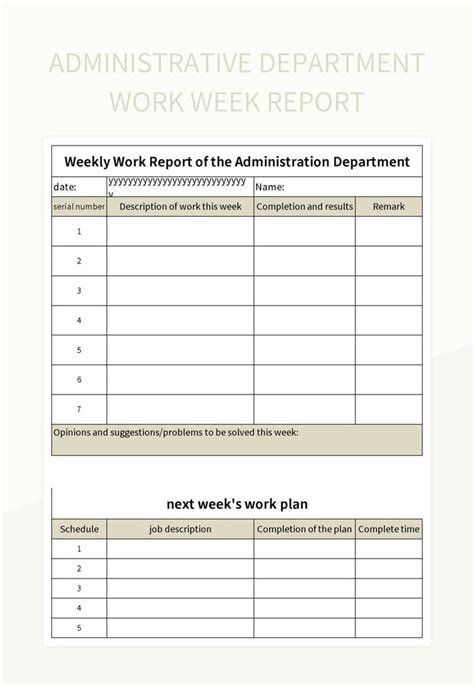 Free Weekly Reports Templates For Google Sheets And Microsoft Excel Slidesdocs