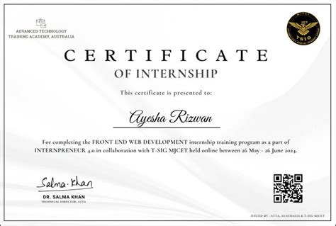 Ayesha Rizwan On Linkedin Thrilled Webdevelopment Internship Frontenddeveloper Careergrowth