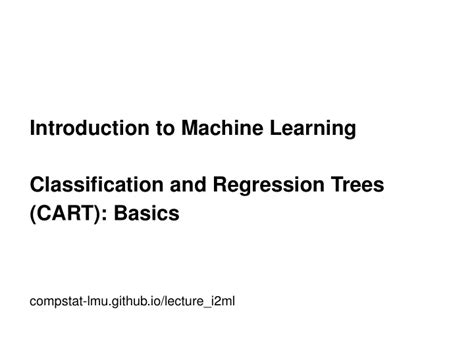 Ppt Introduction To Machine Learning Classification And Regression