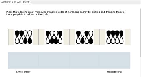 Solved Place The Following Set Of Molecular Orbitals In