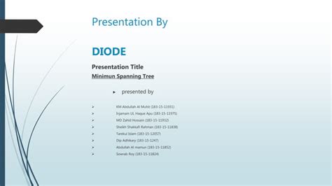 Minimum Spanning Tree Ppt