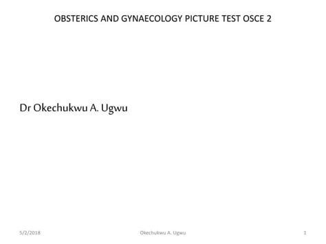 Obsterics And Gynaecology Picture Test Osce 2 Pptx