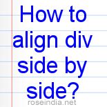 How To Align Div Side By Side