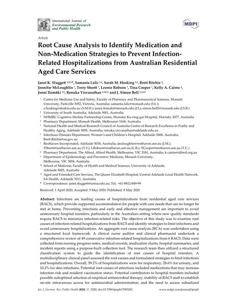 Pdf Root Cause Analysis To Identify Medication And Non Medication