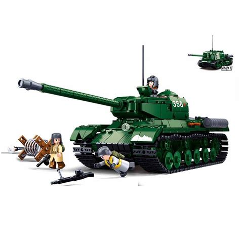 Sluban Military WW2 IS-2 Heavy Tank-AFOBRICK