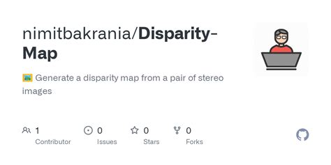 GitHub Nimitbakrania Disparity Map Generate A Disparity Map From A Pair Of Stereo Images