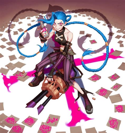 Jinx And Arcane Jinx League Of Legends And More Drawn By Zelus