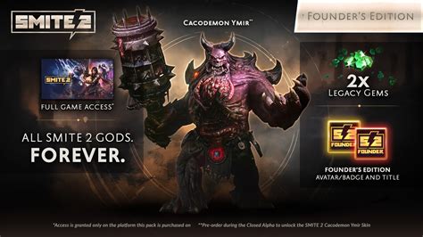 Press Release Smite 2 Founders Edition Revealed Rsmite