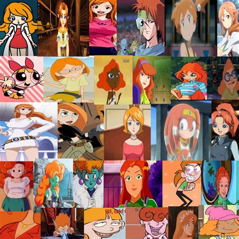 Orange Hair Girls By Deaththeshadow On Deviantart
