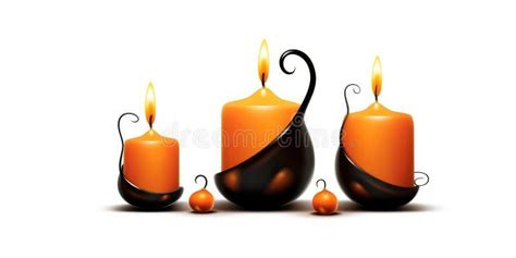 Candle Illustration Halloween Theme Place For Text Generative Ai Stock Illustration