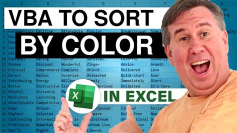 Excel Sort By Color Using Vba Macro For Faster Sort By Color