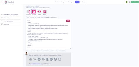 Embed Your Bot Into Your Website And Use A Custom Domain Landbot Help