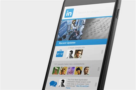 linkedin android app re design behance