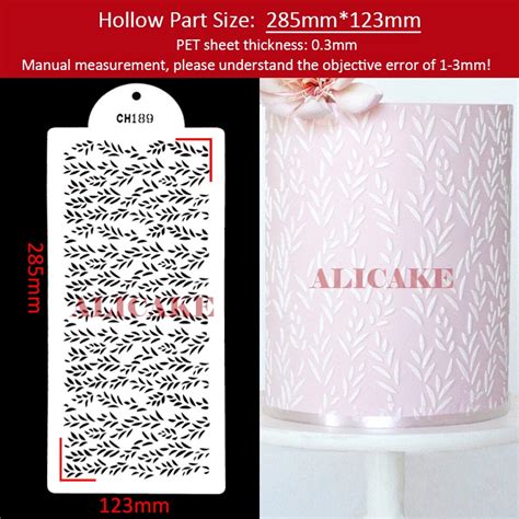 Cake Stencil Grass Shape Pattern Wedding Cake Decorating Plastic Lace Cake Boder Stencils
