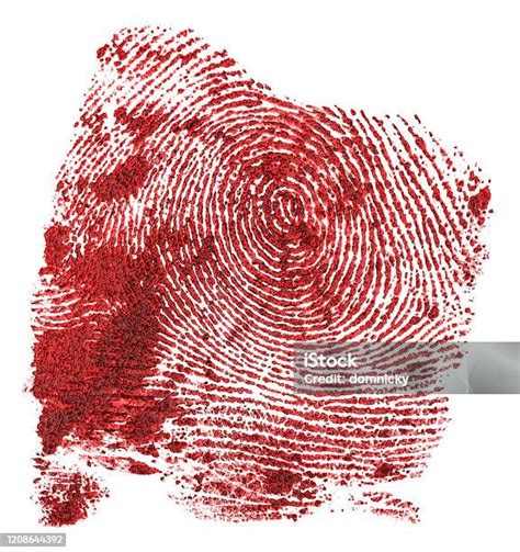 흰색 배경에 고립 된 피 묻은 지문 빨간색 지문입니다 범죄 스타일 살인에 대한 스톡 사진 및 기타 이미지 살인 개념 개성 개념 Istock