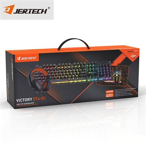 Gamers Combo Set Rainbow Backlit Wired Gaming Four Piece Set 4 In 1 Keyboard Mouse Headset Mouse