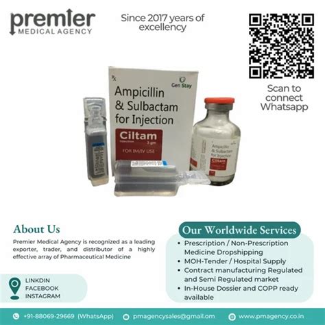 Ampicillin Sulbactam Injection Ciltam 3gm At ₹ 600 Piece Ampicillin Sodium Injection In Nagpur