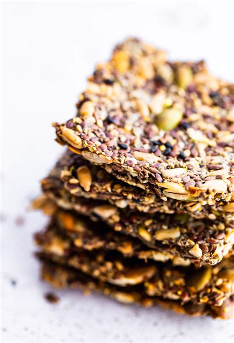 Multiseed Healthy Crackers Recipe Grain Free And Vegan Snack