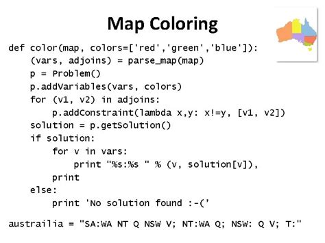 Csp In Python Overview Pythonconstraint Is A Simple