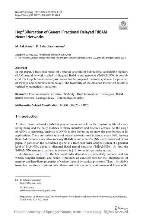 Hopf Bifurcation Of General Fractional Delayed Tdbam Neural Networks