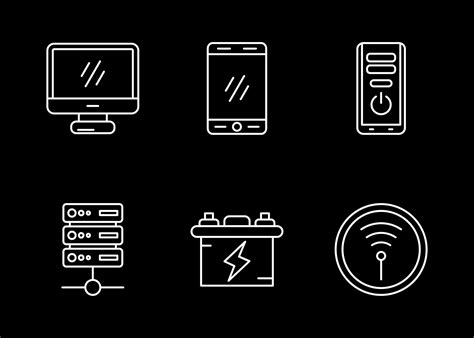 Computer And Hardware Vector Icon Set Vector Art At Vecteezy
