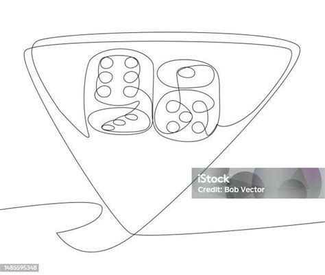주사위가 있는 말풍선의 연속 라인 가는 선 그림 벡터 개념입니다 등고선 그리기 창의적인 아이디어 가능성에 대한 스톡 벡터 아트 및 기타 이미지 Istock