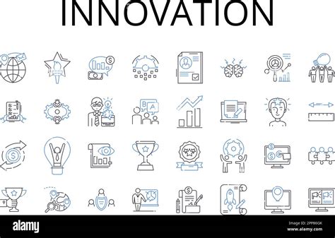 Innovation Line Icons Collection Creativity Ingenuity Originality