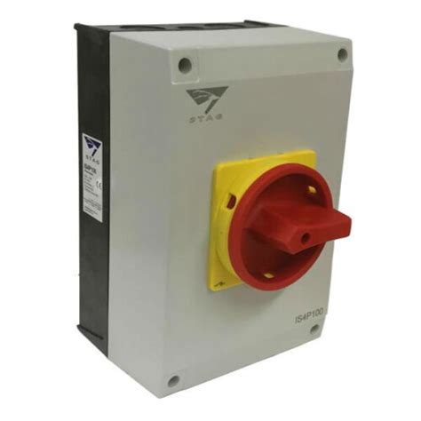 Stag Is4p100 Enclosed Rotary Isolator Switch Ip65 4 Pole 100 Amp On Onbuy
