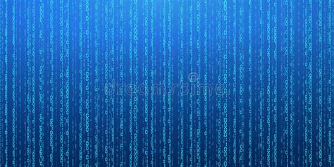 Abstract Falling Digits Digital Data Technology Concept Blue Futuristic Cyberspace Stock
