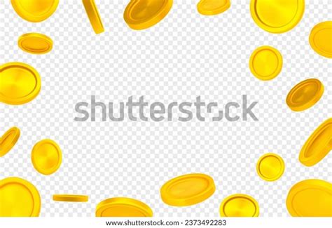 Gold Coins Radial Explosion Vector Objects Stock Vector Royalty Free