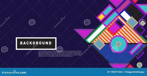 Vector Abstract Colorful Rectangle Background For Banner Stock Vector Illustration Of Poster
