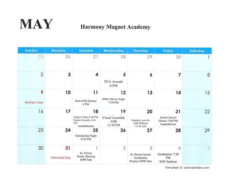 Stem Academy Calendar Printable Calendars At A Glance