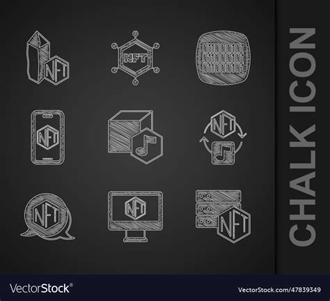 Set Nft Digital Crypto Art Monitor With Store App Vector Image