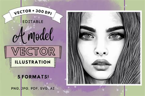 Hypnotizing Vector Portrait Of A Model Graphic By Dremari Graphics · Creative Fabrica Hypnotizing Vector Portrait Of A Model Graphic By Dremari Graphics · Creative Fabrica