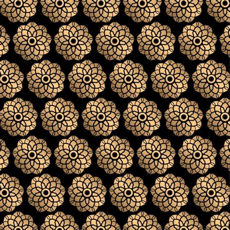 Premium Vector Vector Rounded Golden Pattern Design