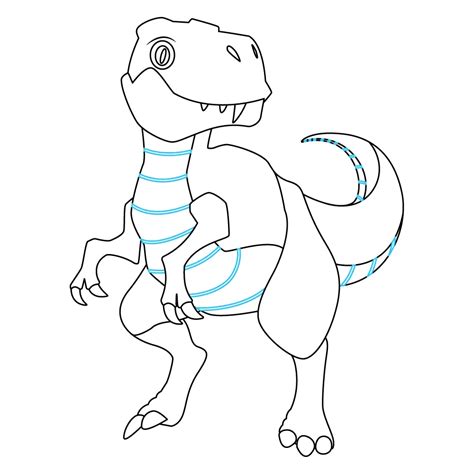 How To Draw A T Rex Step By Step