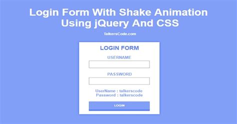 Ajax Login Form Using Jquery Php And Mysql