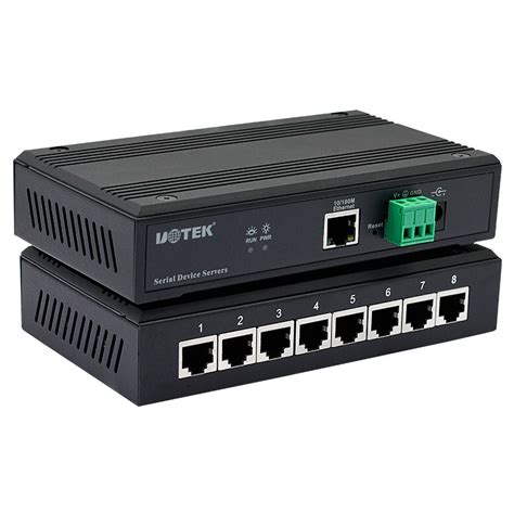 UOTEK 10 100M TCP IP To 8 Ports RS232 RS485 RS422 Serial Device Converter RJ45 RS 232 RS 485