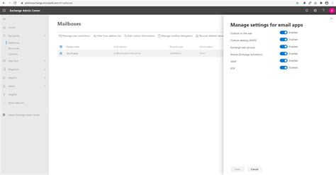 unable to open office 365 admin center to enable smtp microsoft