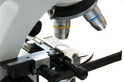 Premium Photo Close Up Microscope Lab Equipment