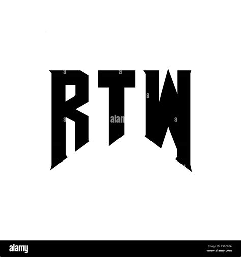 Rtw Letter Logo Design For Technology Company Rtw Logo Design Black And White Color Combination